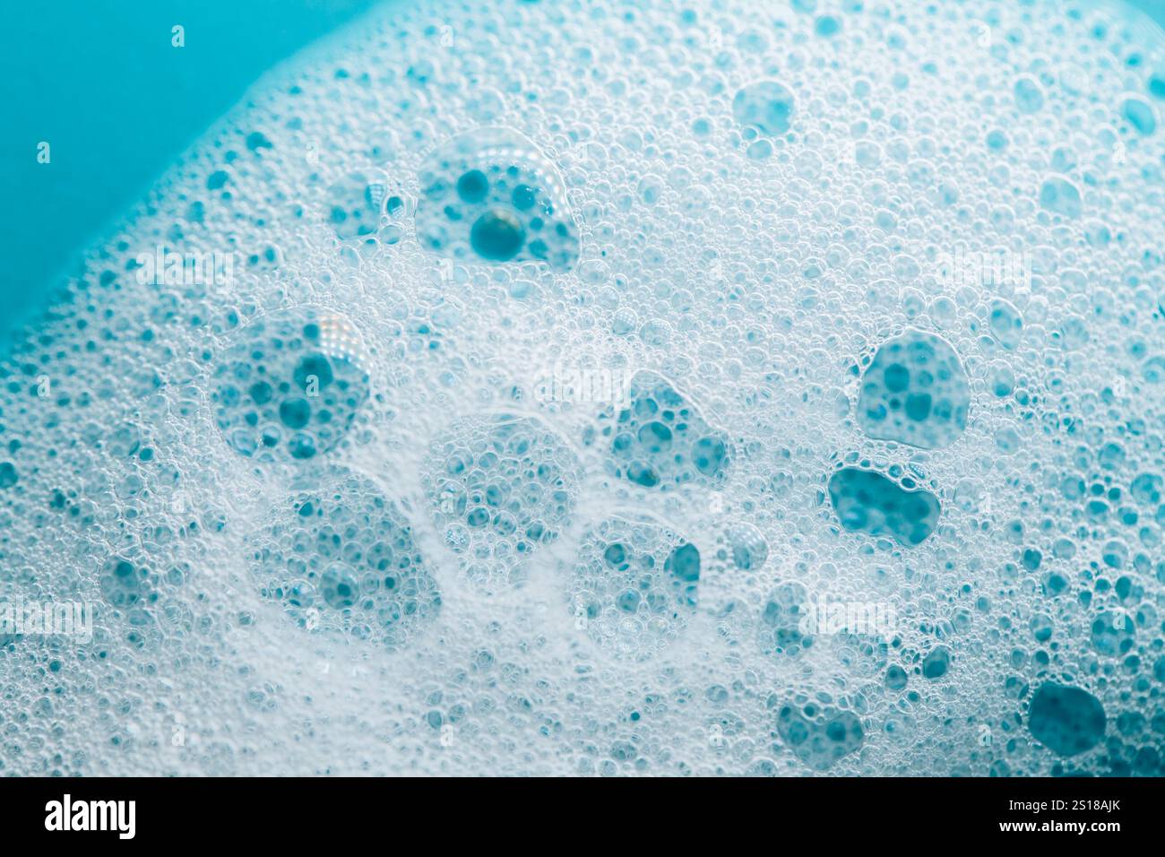 Foaming cleaning products.Texture Foam Close-up.Cleanliness and hygiene ...