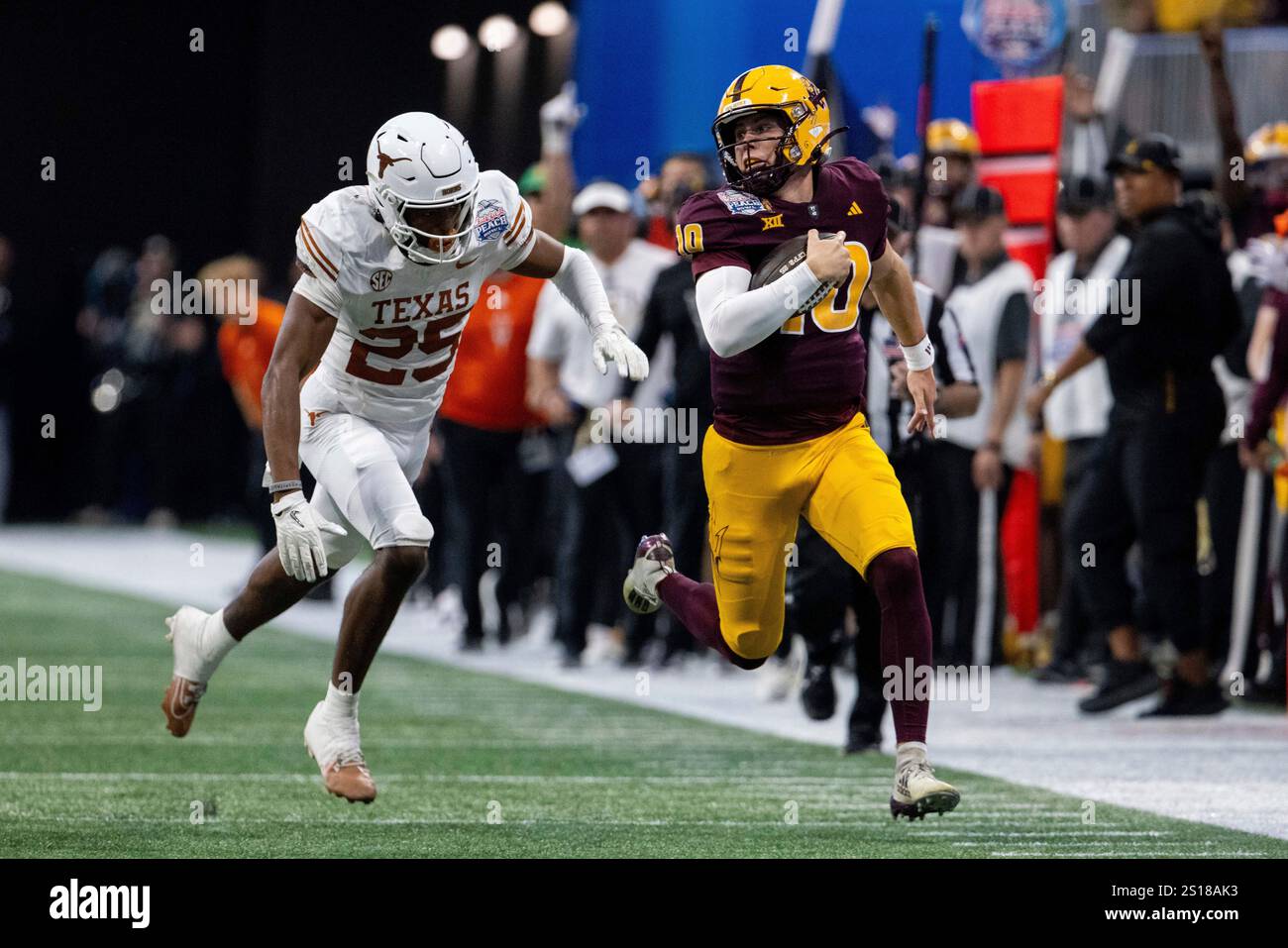 January 1, 2025: Arizona State quarterback Sam Leavitt (10) runs for a ...