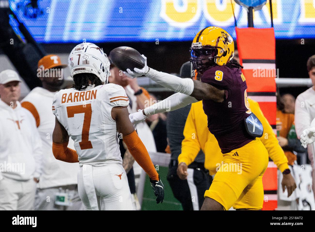 Atlanta, GA, USA. 1st Jan, 2025. Arizona State wide receiver Troy ...