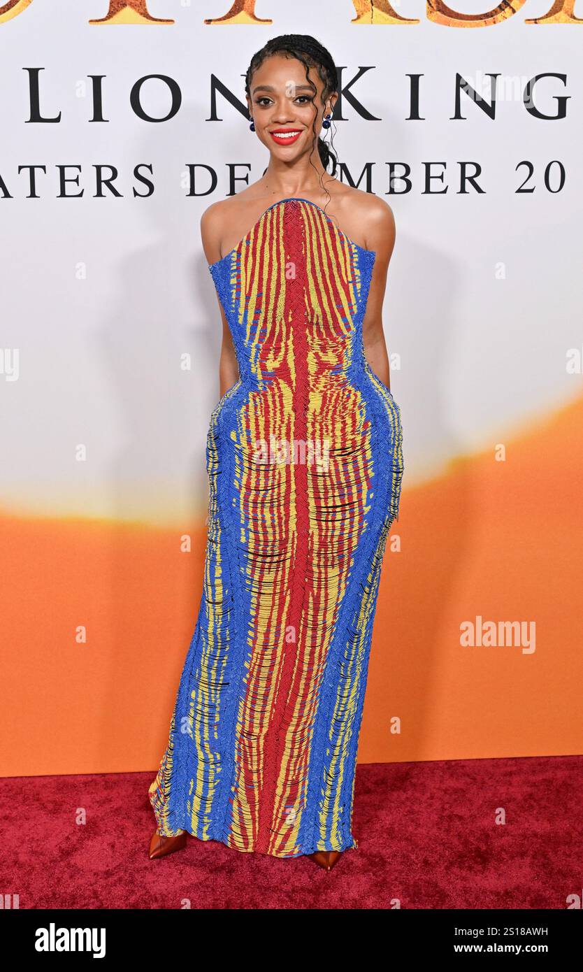 Hollywood, USA. 09th Dec, 2024. Tiffany Boone arriving to ‘Mufasa: The ...