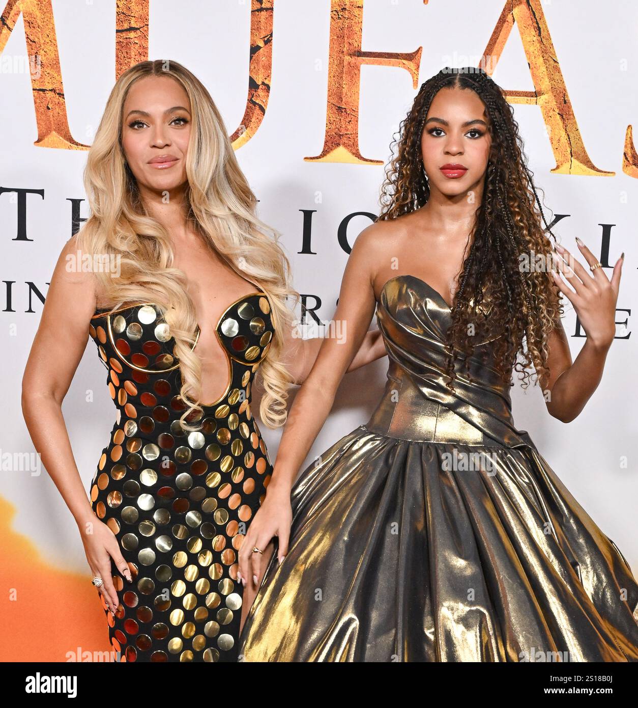 Hollywood, USA. 09th Dec, 2024. Beyonce and Blue Ivy Carter arriving to ‘Mufasa: The Lion King ...