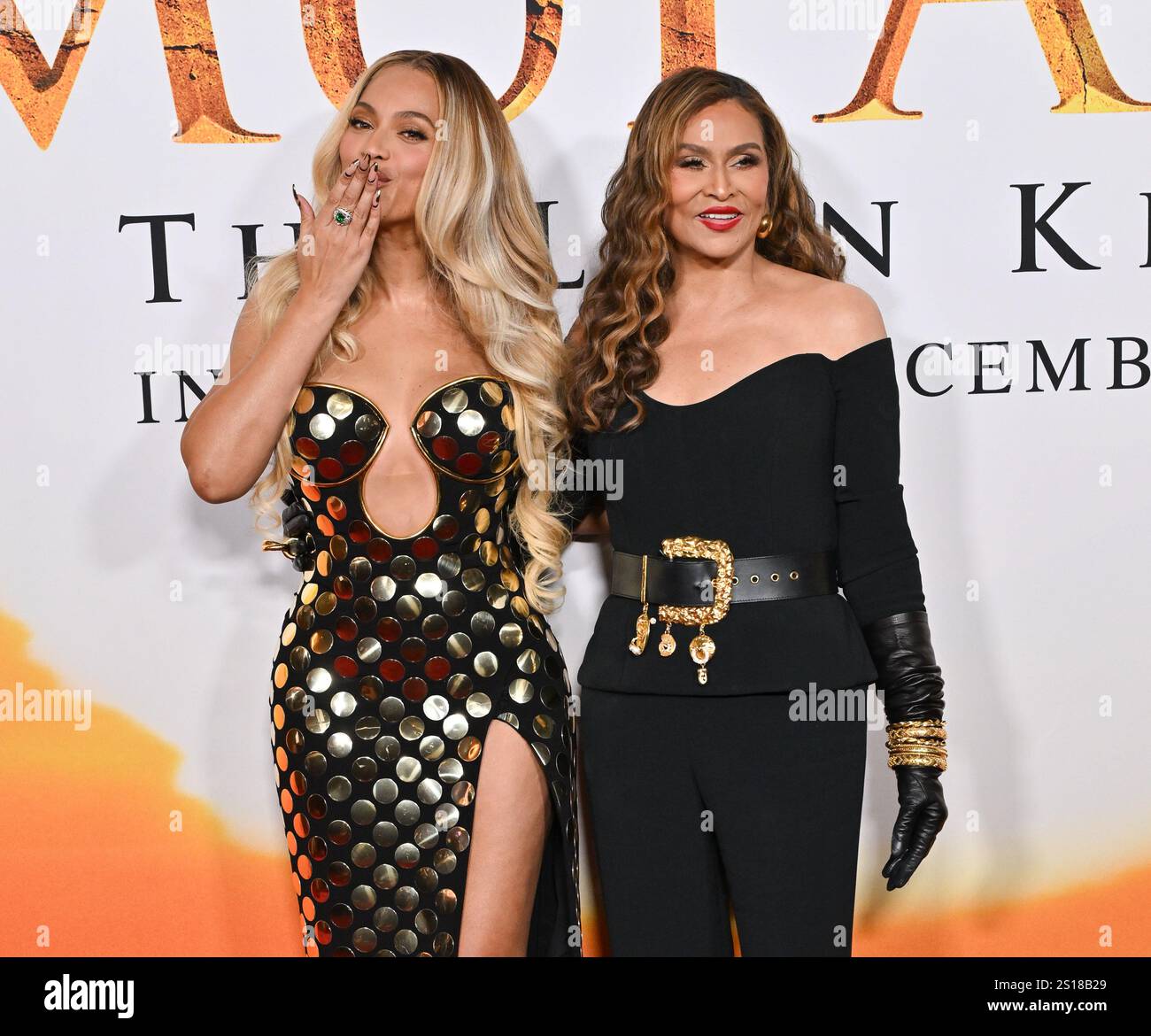 Hollywood, USA. 09th Dec, 2024. Beyonce and Tina Knowles arriving to ‘Mufasa: The Lion King' Los ...