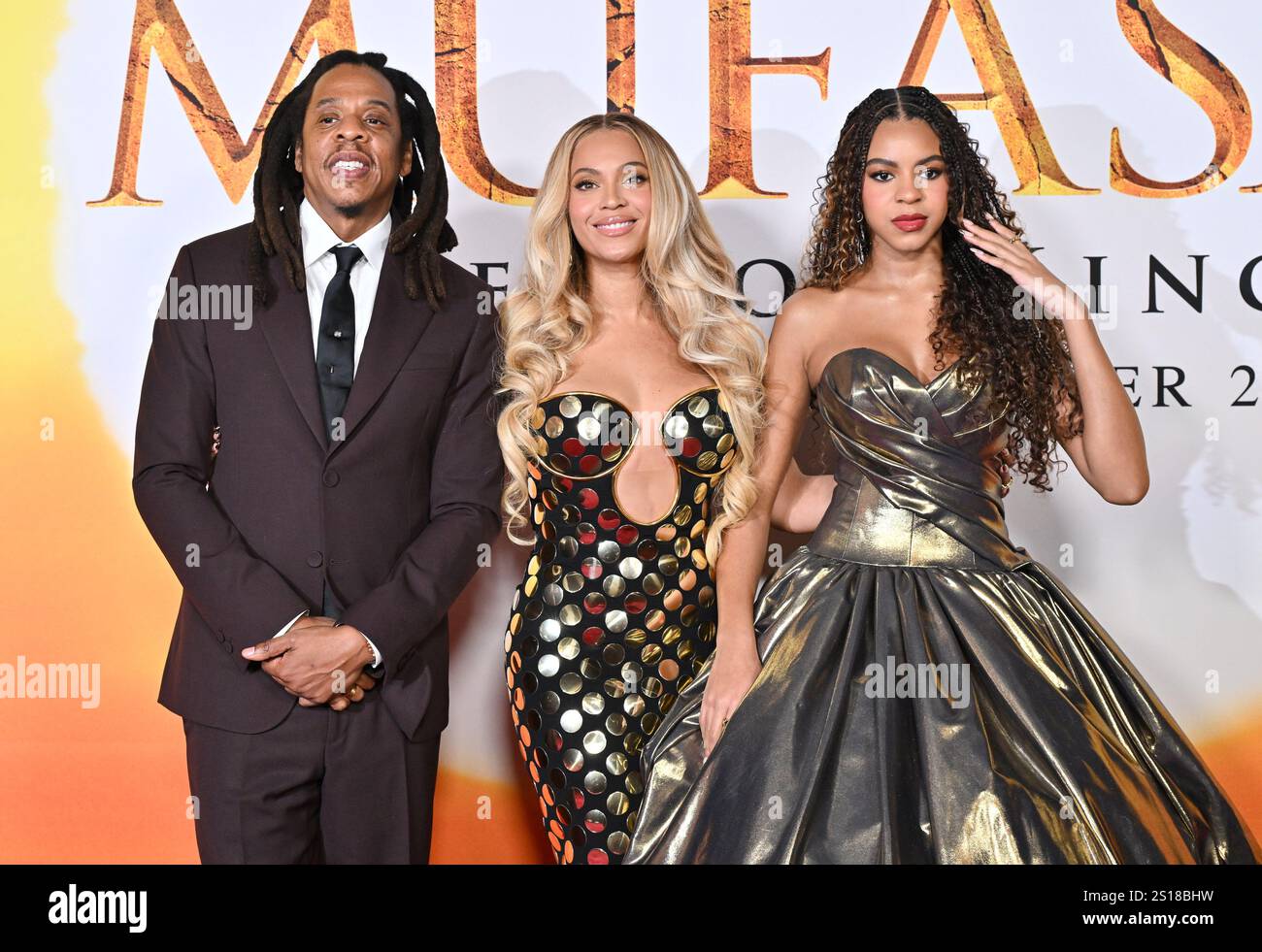 Hollywood, USA. 09th Dec, 2024. Jay-Z, Beyonce and Blue Ivy Carter arriving to ‘Mufasa: The Lion ...