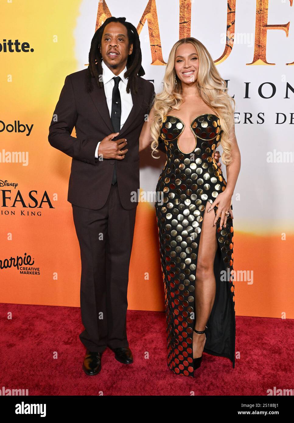 Hollywood, USA. 09th Dec, 2024. Jay-Z and Beyonce arriving to ‘Mufasa: The Lion King' Los ...