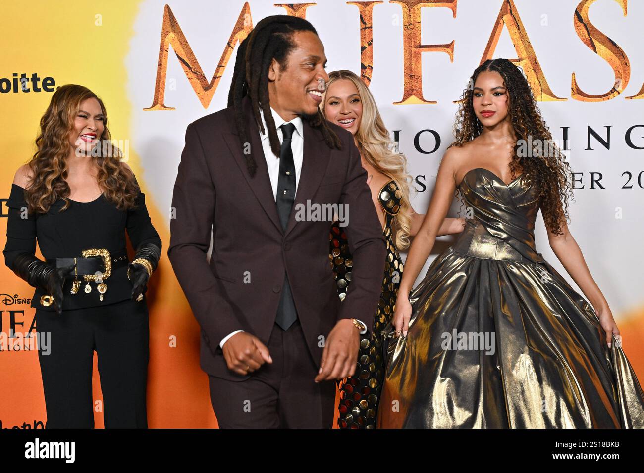 Hollywood, USA. 09th Dec, 2024. Tin Knowles, Jay-Z, Beyonce and Blue Ivy Carter arriving to ...