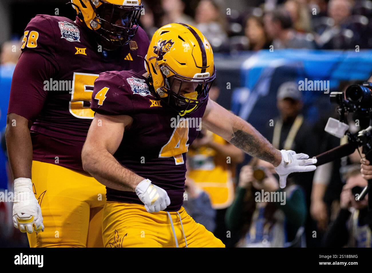 Atlanta, GA, USA. 1st Jan, 2025. Arizona State running back Cam ...