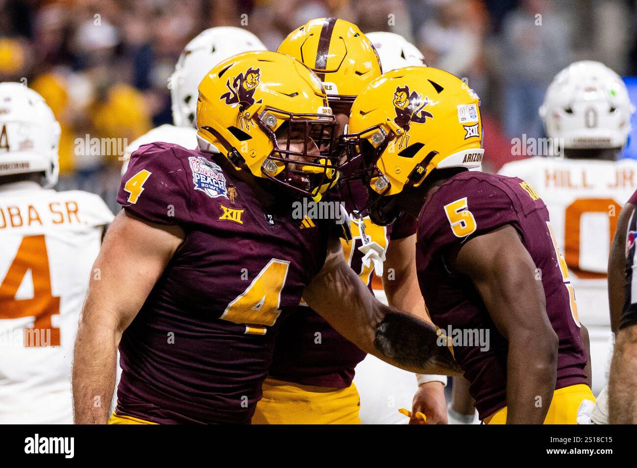 January 1, 2025: Arizona State running back Cam Skattebo (4) celebrates ...