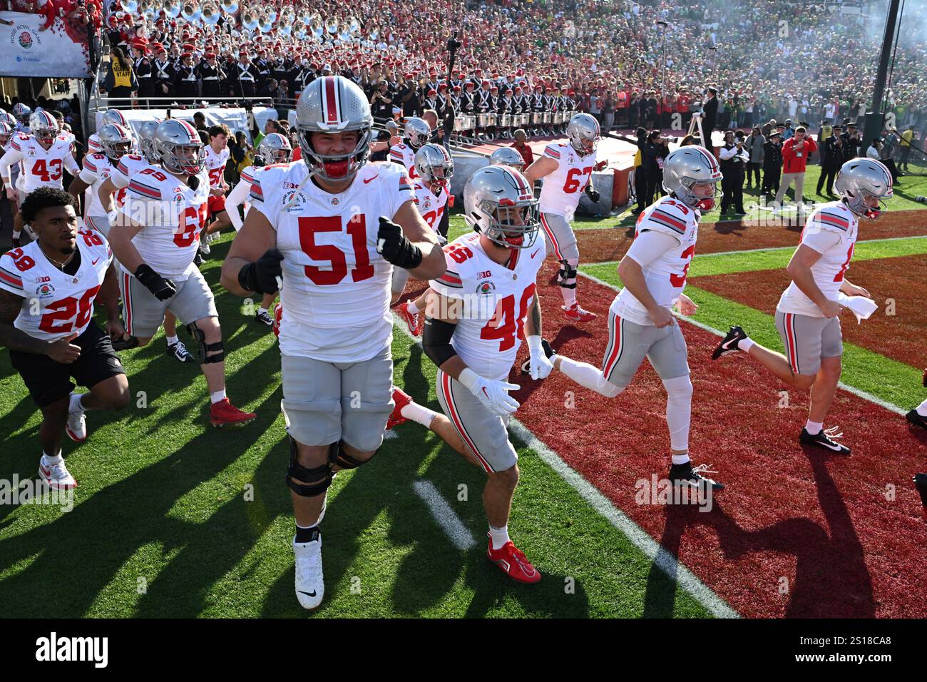PASADENA, CA - JANUARY 01: Offensive Lineman Luke Montgomery #51 of the ...