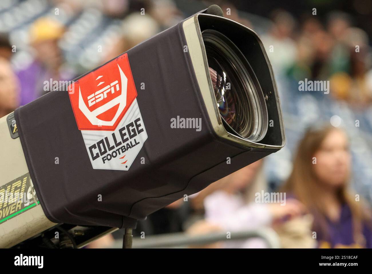 HOUSTON, TX - DECEMBER 31: The ESPN College Football logo is displayed ...