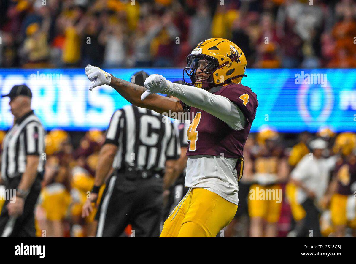 ATLANTA, GA - JANUARY 01: Defensive Back Myles Ghost Rowser #4 of the ...