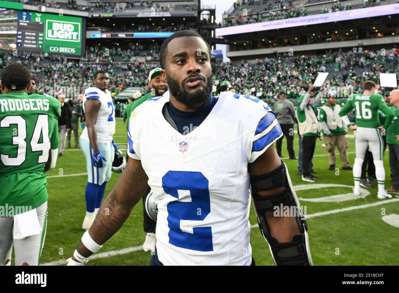 Dallas Cowboys cornerback Jourdan Lewis (2) looks on after an NFL ...