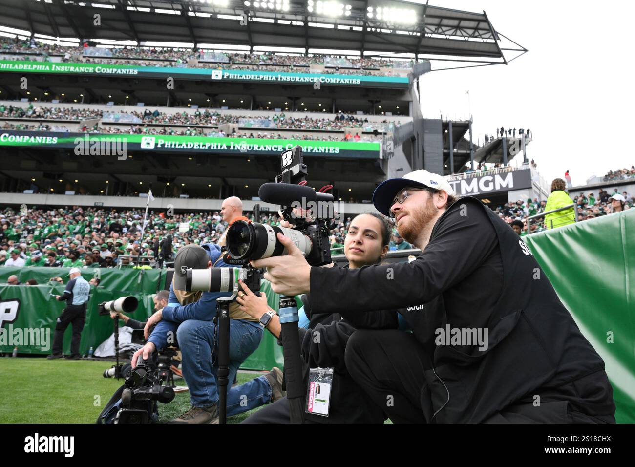 Live Content Creators Georgia Soares, left, and Denis Kennedy work ...