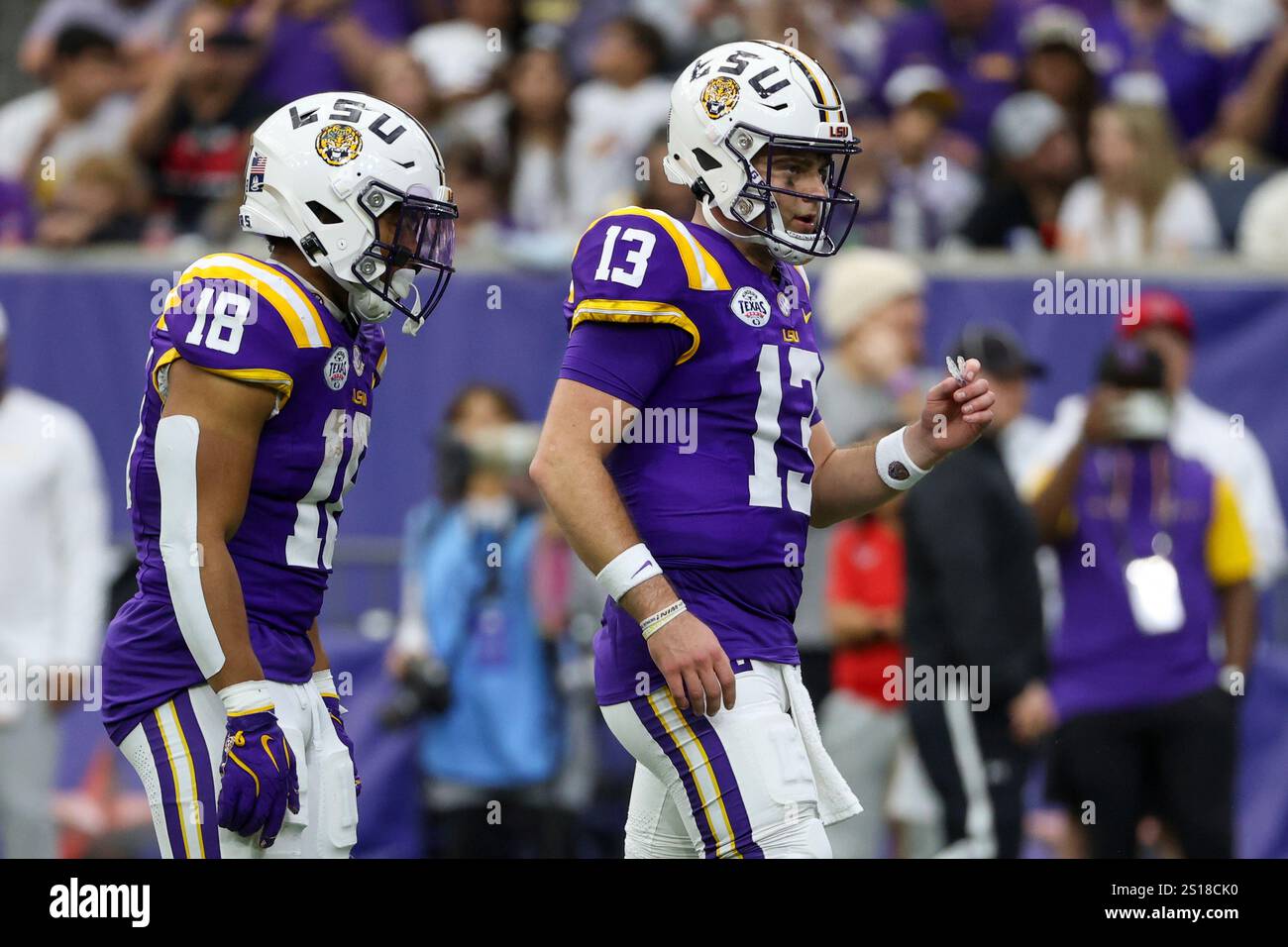 HOUSTON, TX - DECEMBER 31: LSU Tigers quarterback Garrett Nussmeier (13 ...