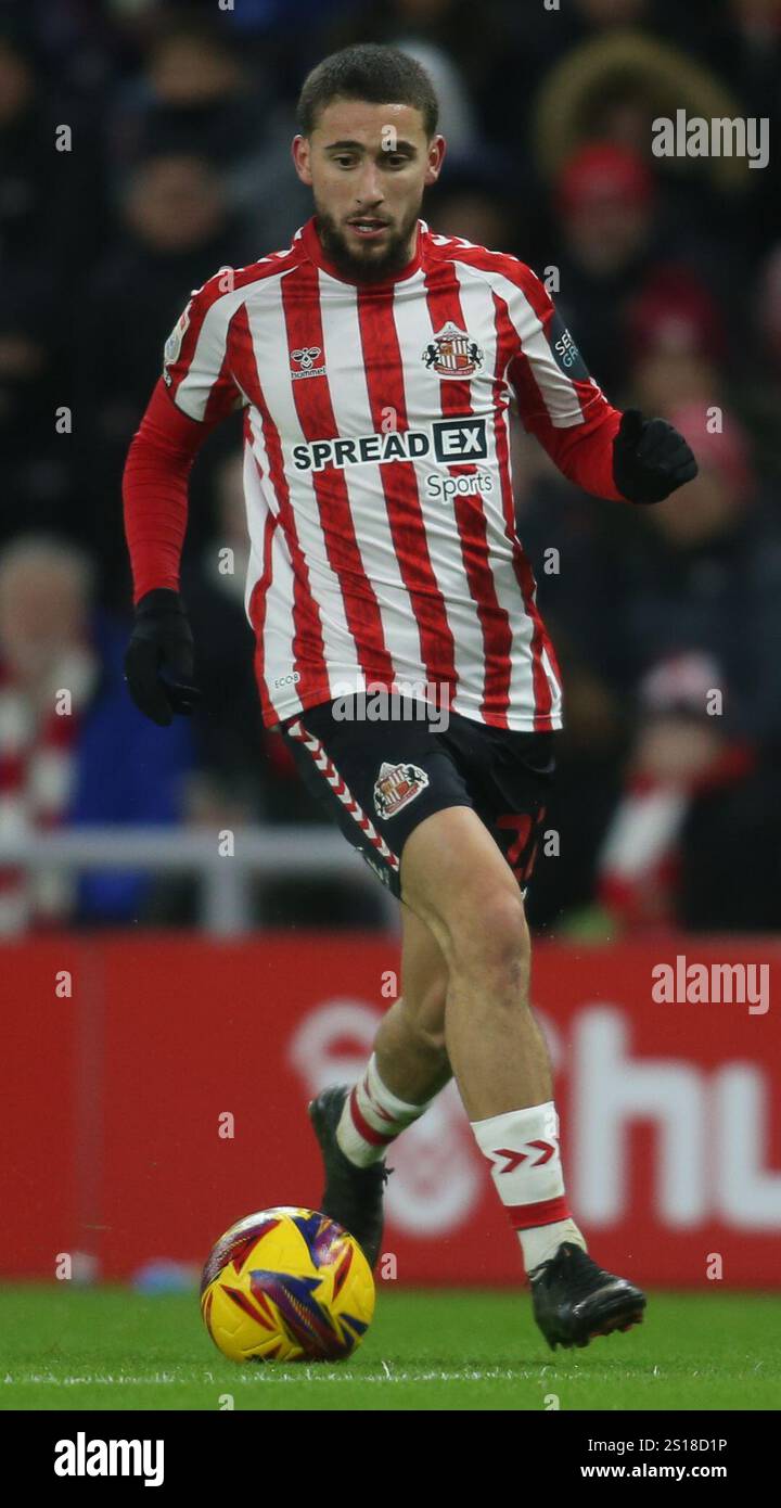 Sunderland's Adil Aouchiche during the Sky Bet Championship match ...