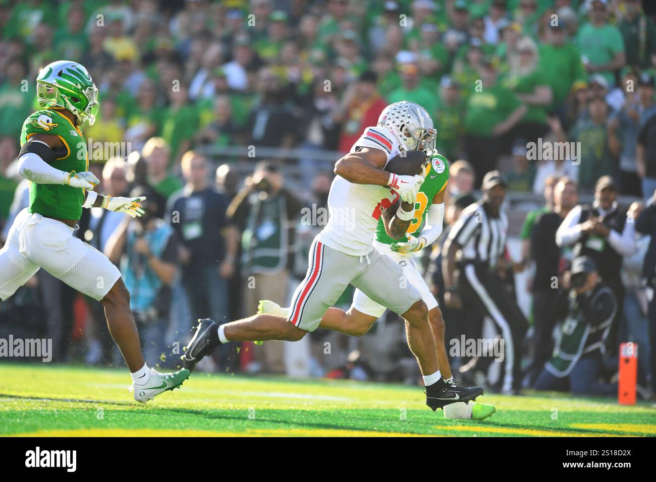 PASADENA, CA - JANUARY 01: Wide Receiver Emeka Egbuka #2 of the Ohio ...