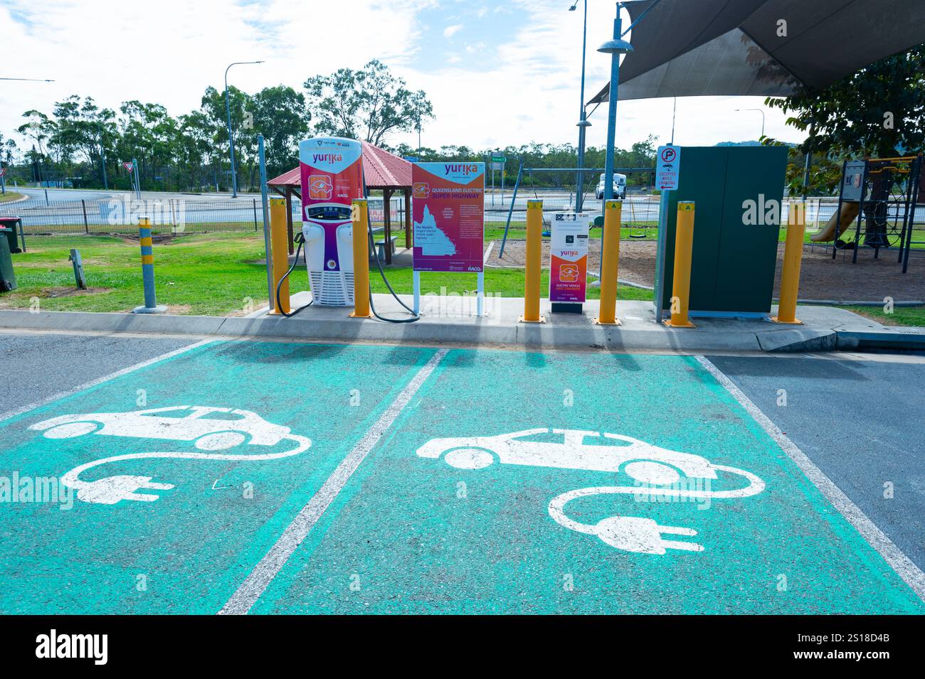 Yurika Electric Vehicles charging station, Mt Larcom, Queensland, QLD ...