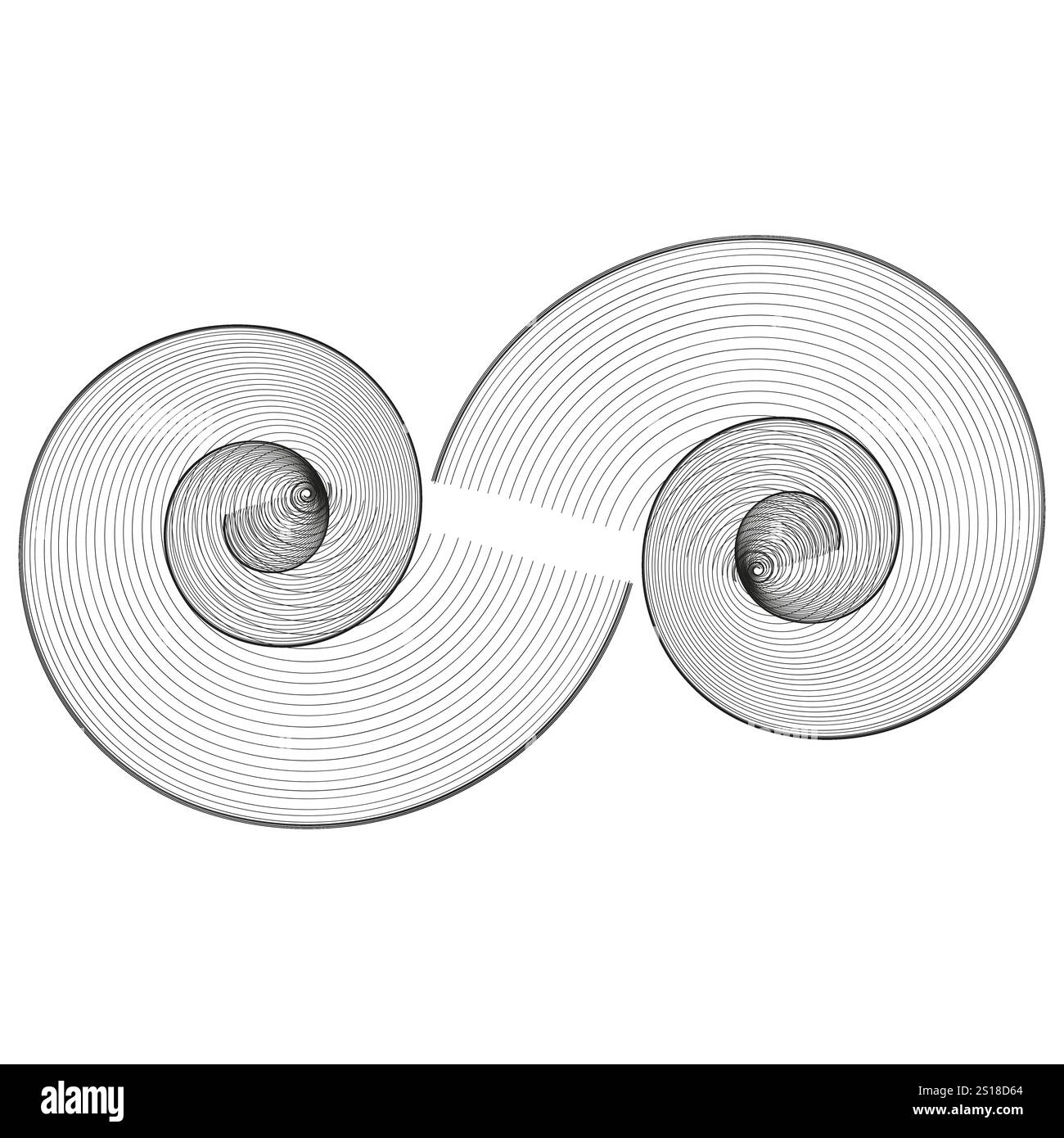 Spiral curve elements. Dynamic optical shapes. Minimalistic abstract ...