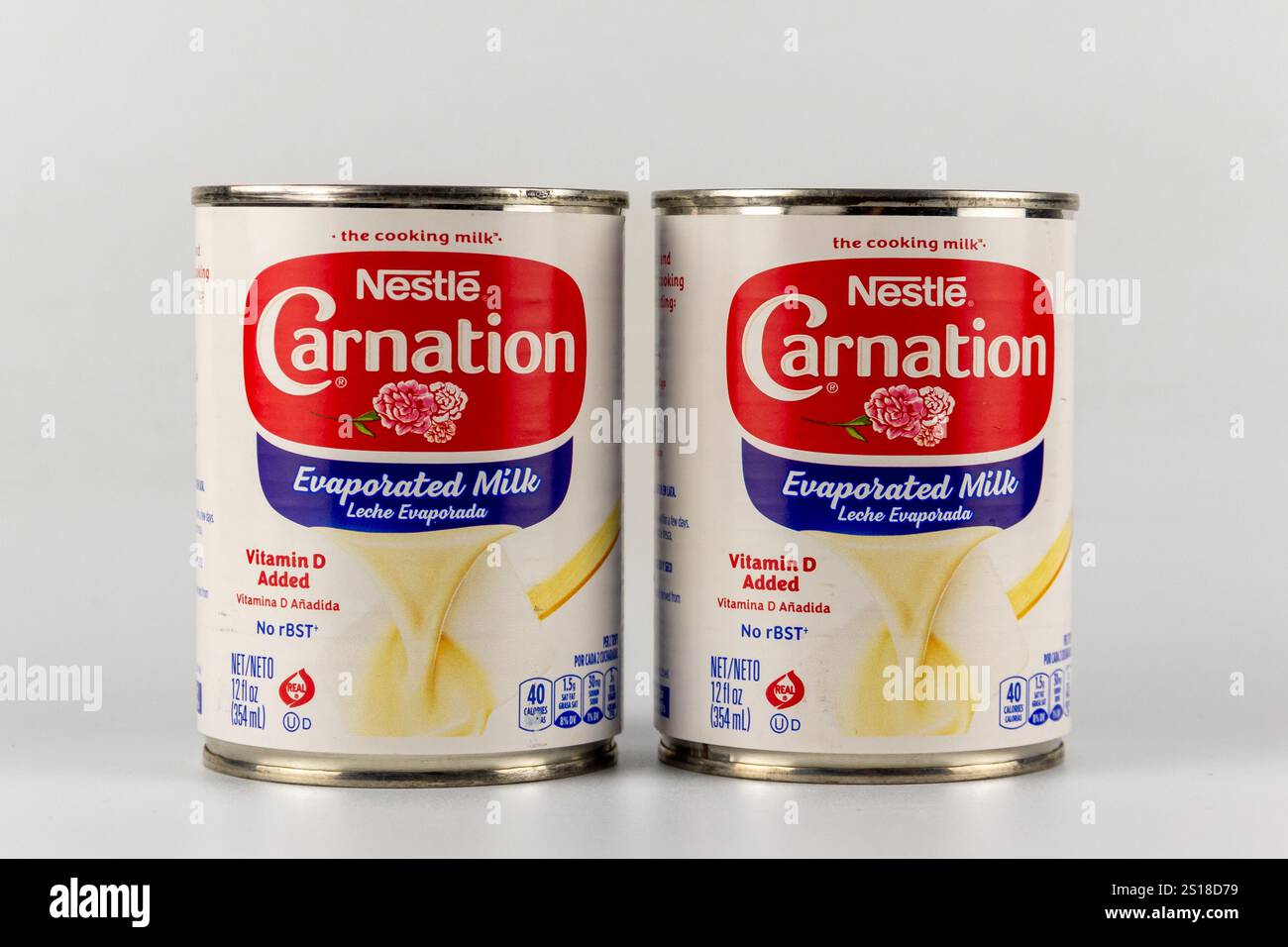 ST. PAUL, MN, USA JANUARY 1, 2025: Carnation Evaporated Milk packaging ...
