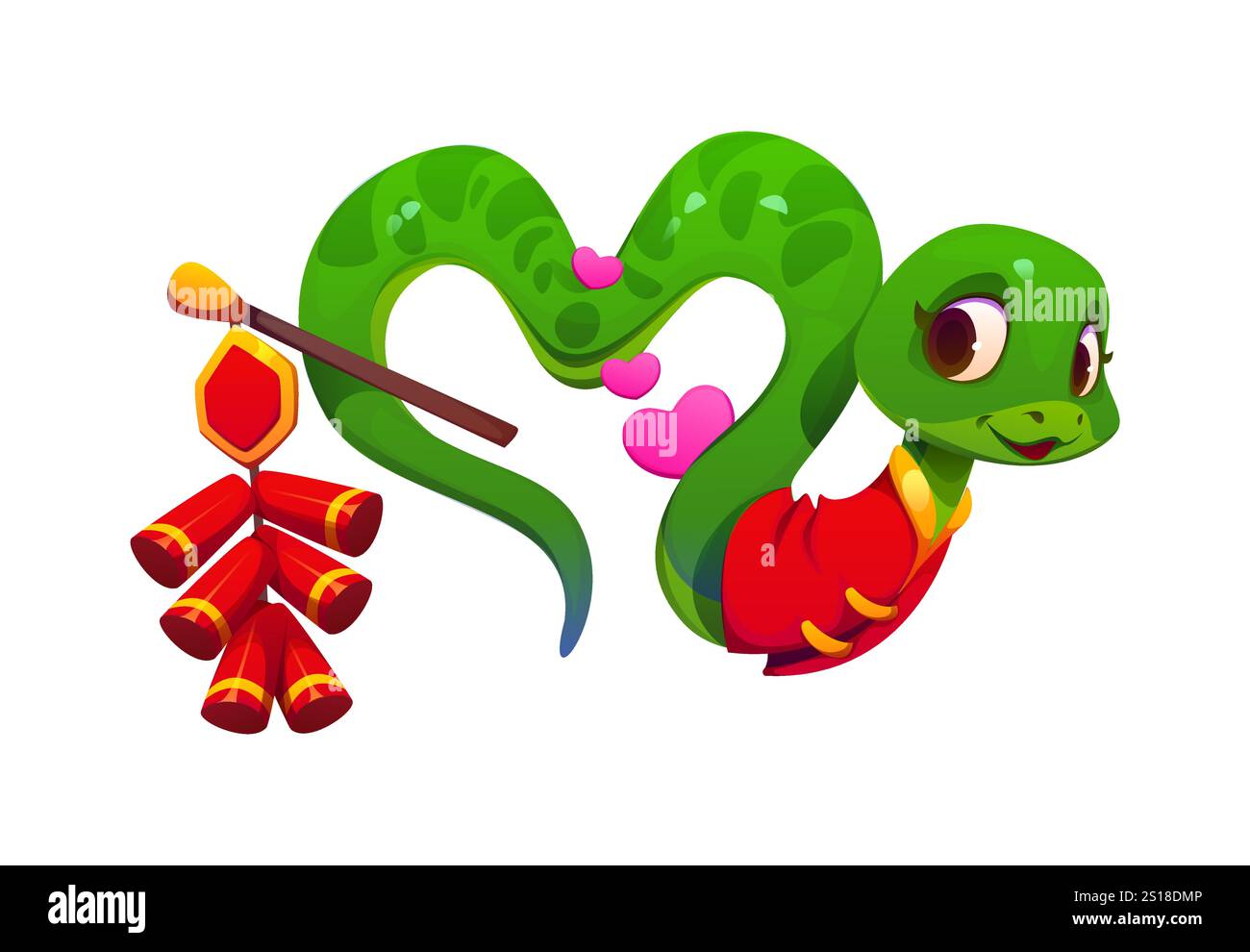 Chinese lunar new year and valentine day cartoon cute snake character ...