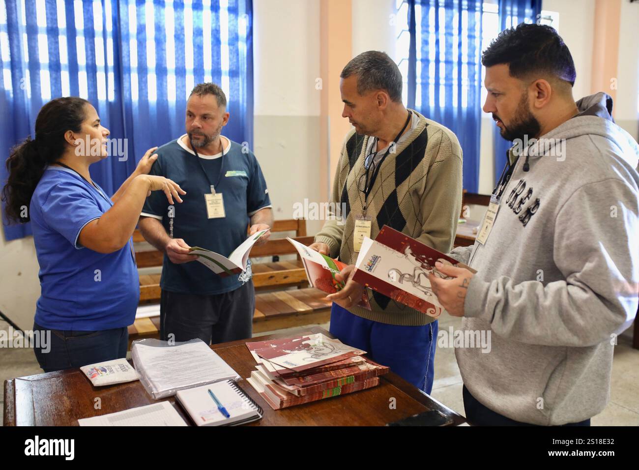 April 25, 2023, Sao Joao Del Rei, Minas Gerais, Brazil: Inmates at SÃ£o ...