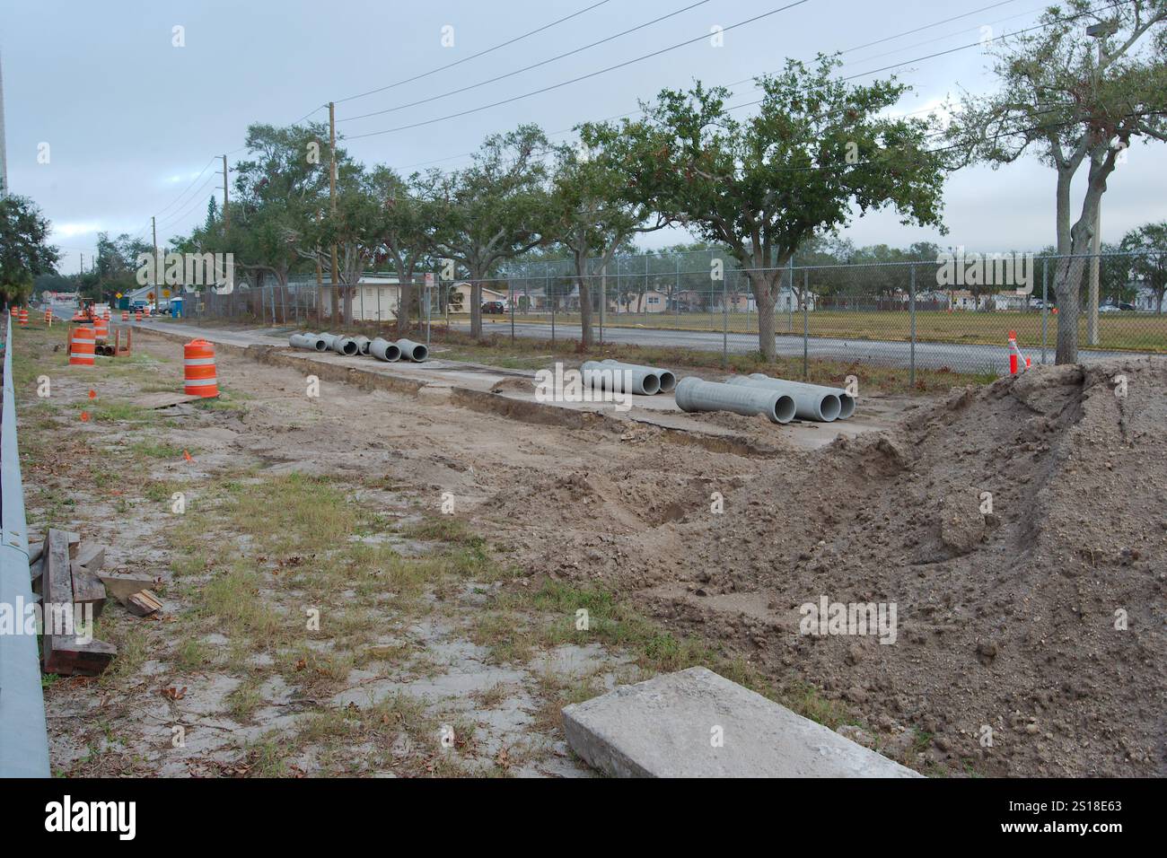 Over large concrete culvert pipes hi-res stock photography and images ...