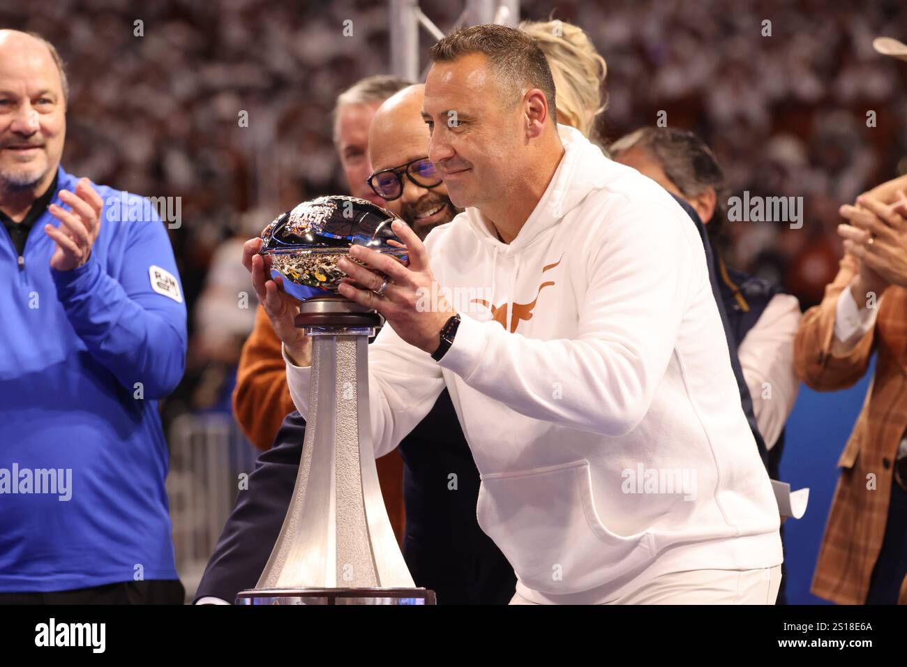 Atlanta, Georgia, USA. 1st Jan, 2025. Texas head coach STEVE SARKISIAN ...