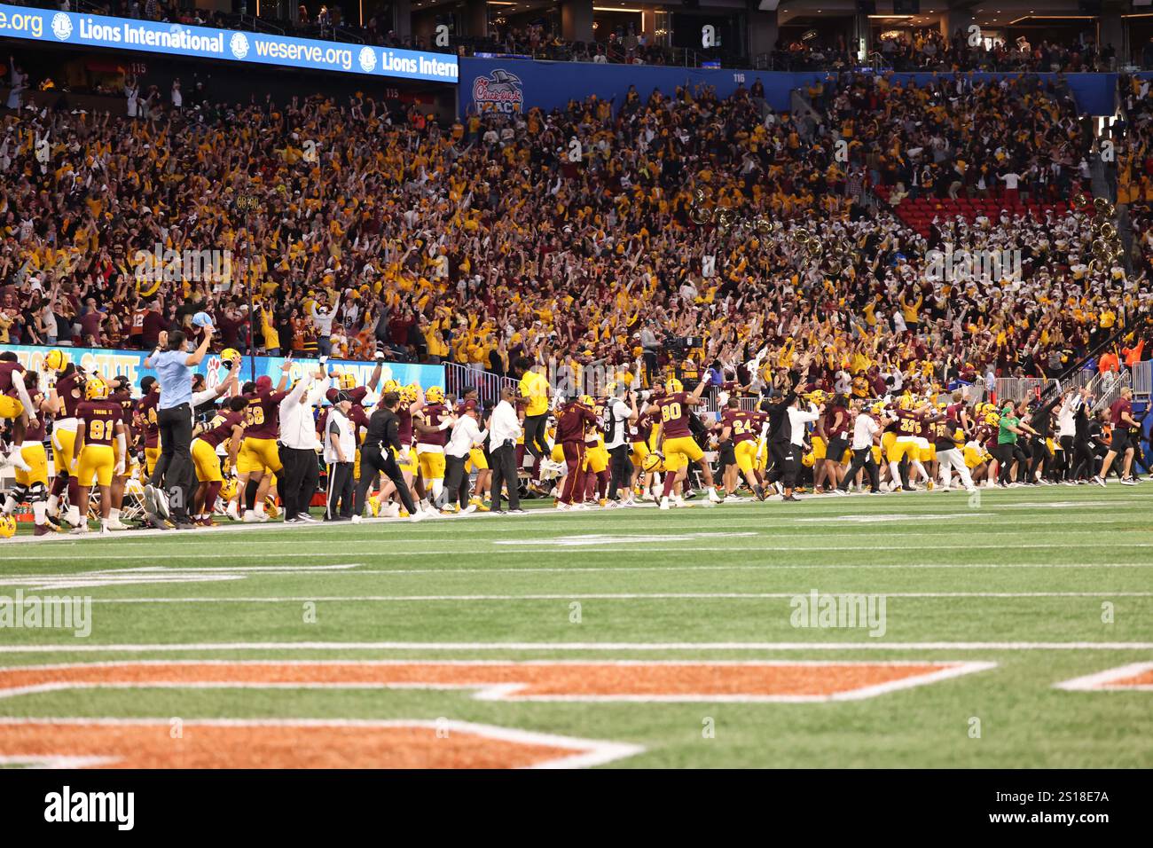 January 1, 2025, Atlanta, Georgia, USA: Arizona Stateâ€™s sideline ...