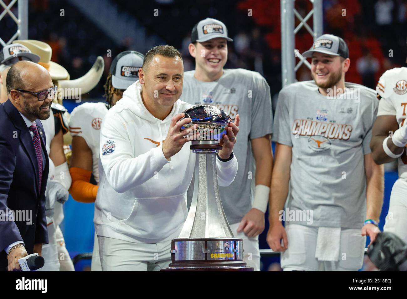 Atlanta, Georgia. 1st Jan, 2025. Texas head coach, Steve Sarkisian ...