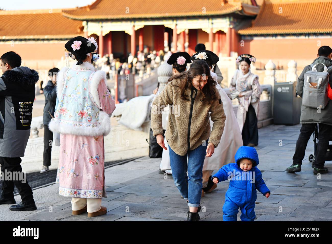 BEIJING, CHINA - JANUARY 1, 2025 - Chinese and foreign tourists visit ...