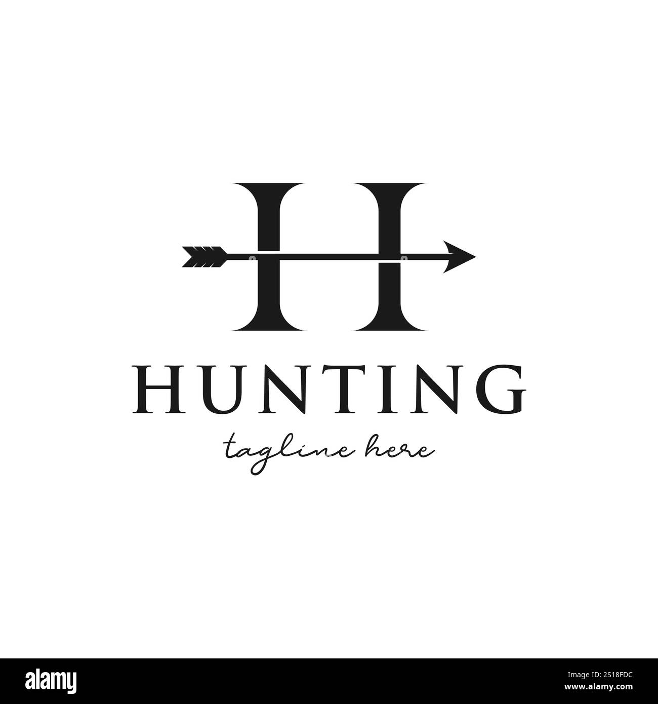 Letter H and Arrow Symbol for Hunting Logo Stock Vector Image & Art - Alamy
