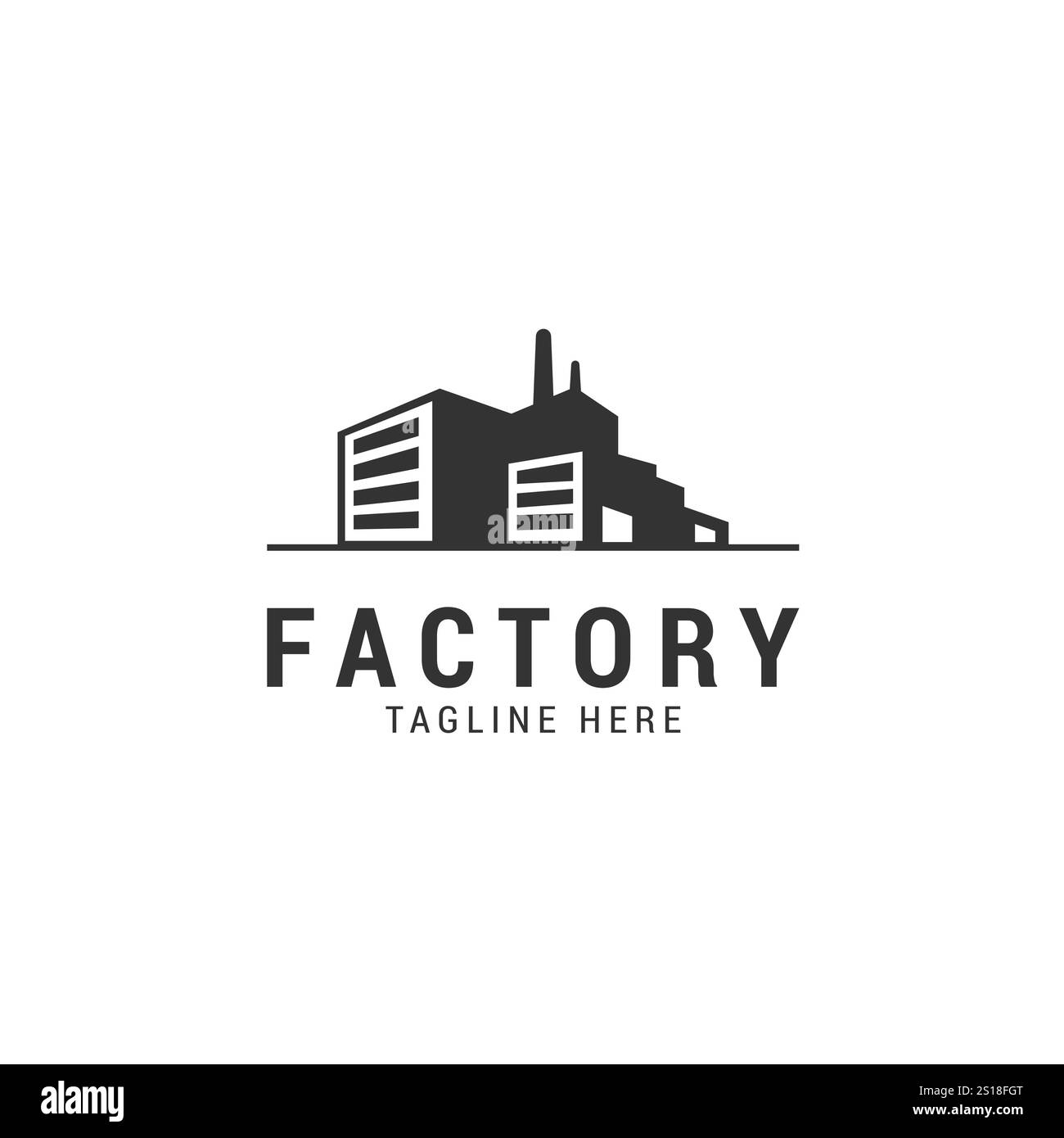 factory logo design industrial vector icon isolated Stock Vector Image ...