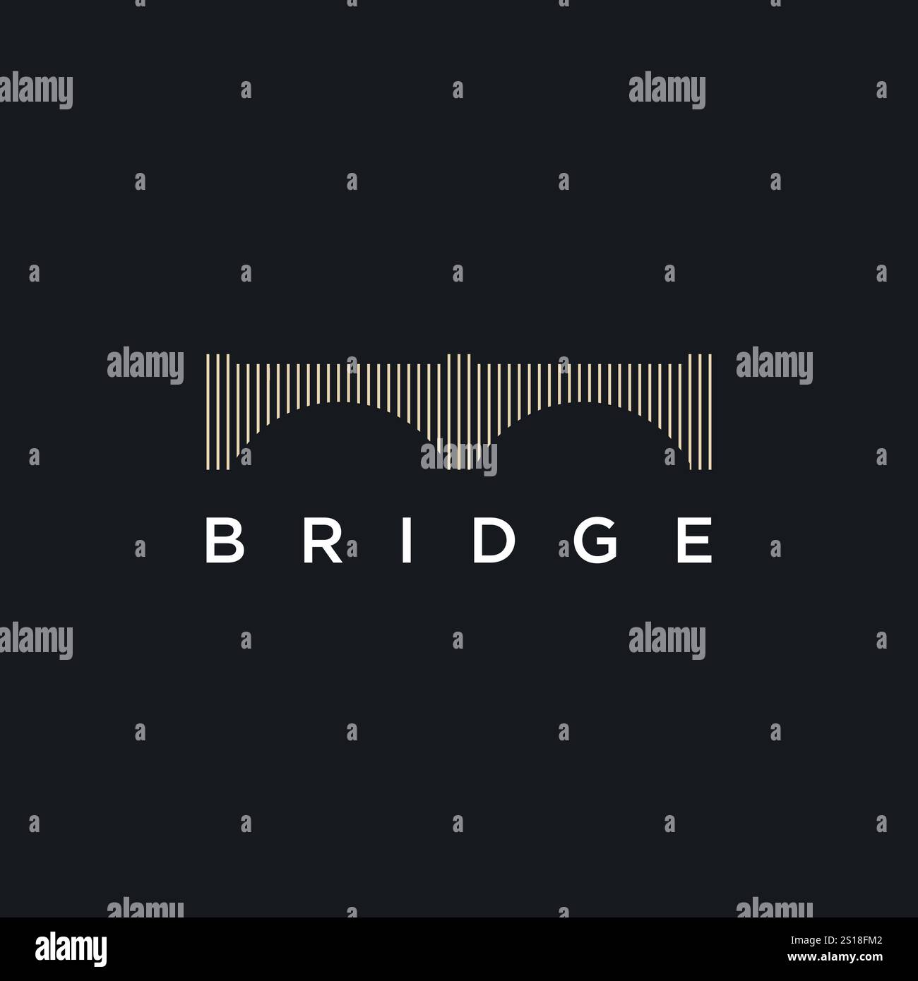 Landscape panorama bridge Stock Vector Images - Alamy