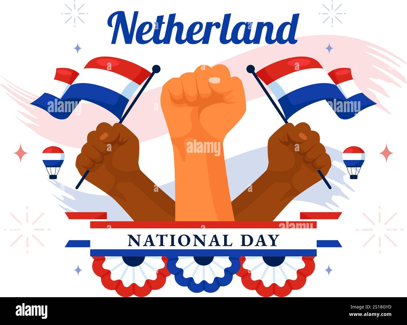 Happy Netherlands National Day Vector Illustration featuring the ...