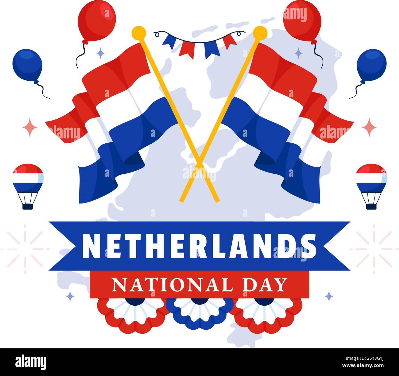 Happy Netherlands National Day Vector Illustration featuring the ...