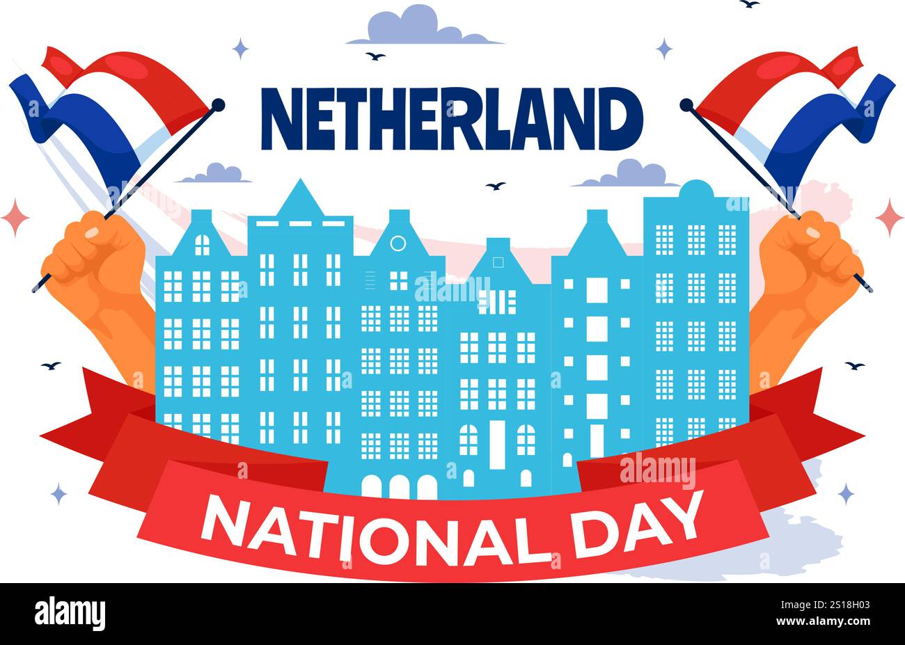 Happy Netherlands National Day Vector Illustration featuring the ...