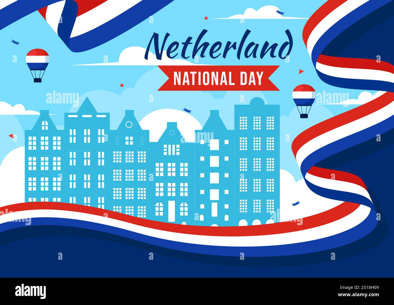 Happy Netherlands National Day Vector Illustration featuring the ...