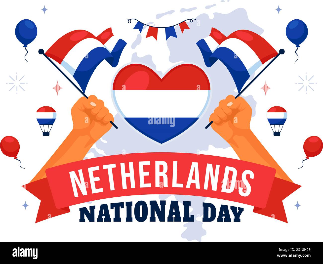 Happy Netherlands National Day Vector Illustration featuring the ...