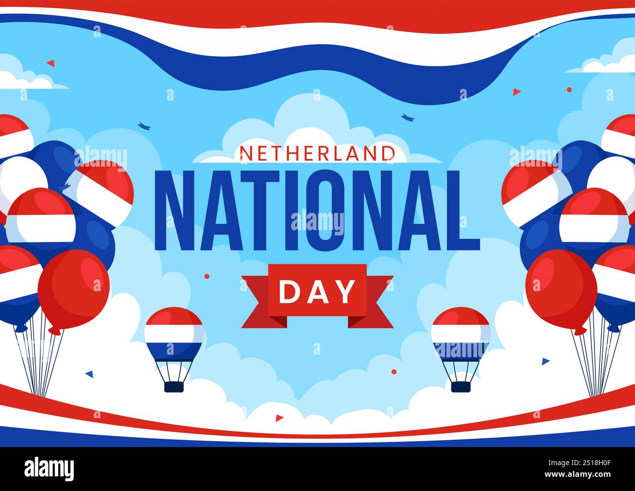 Happy Netherlands National Day Vector Illustration featuring the ...