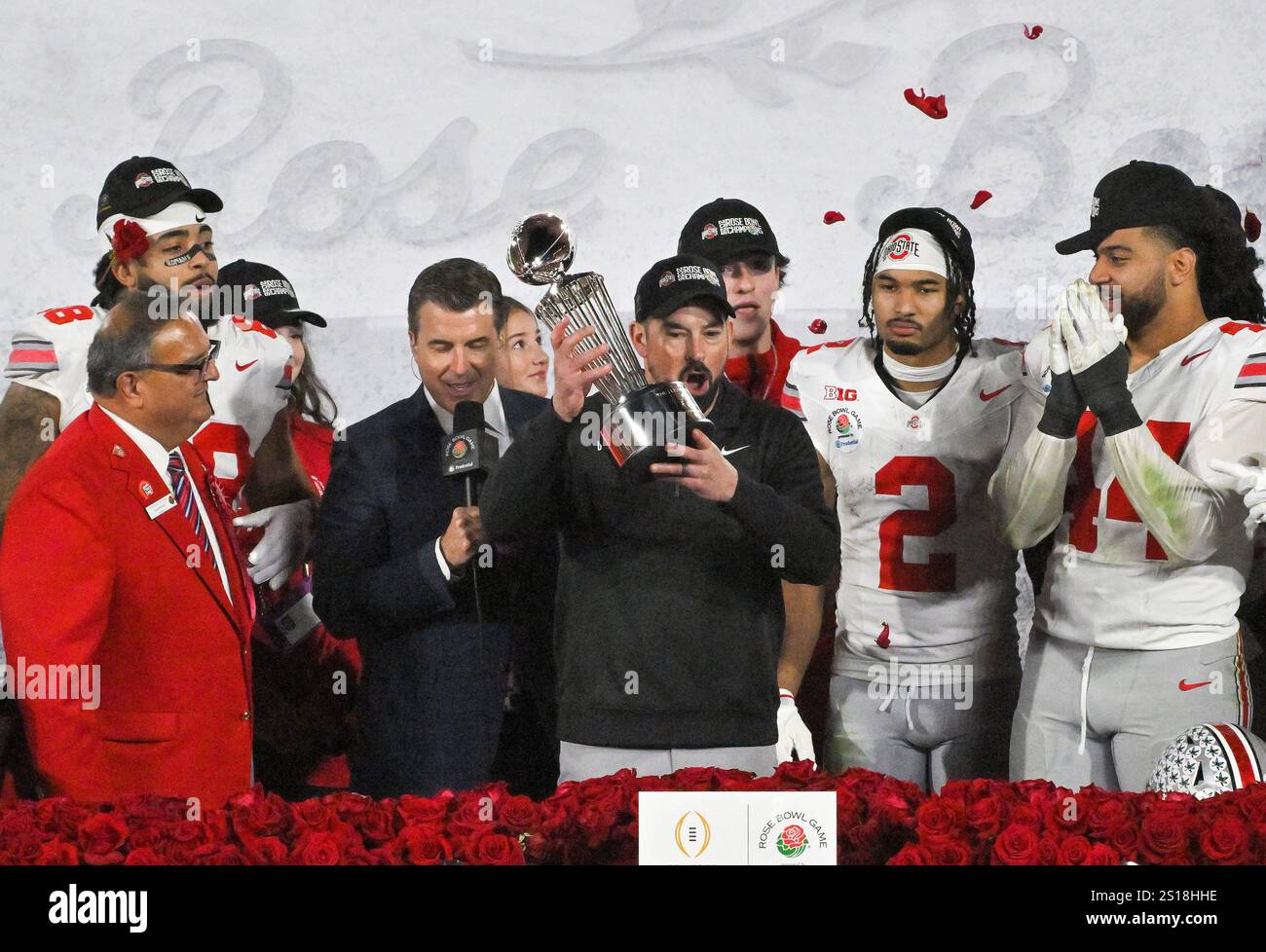 Pasadena, United States. 01st Jan, 2025. Ohio State Buckeyes head coach ...