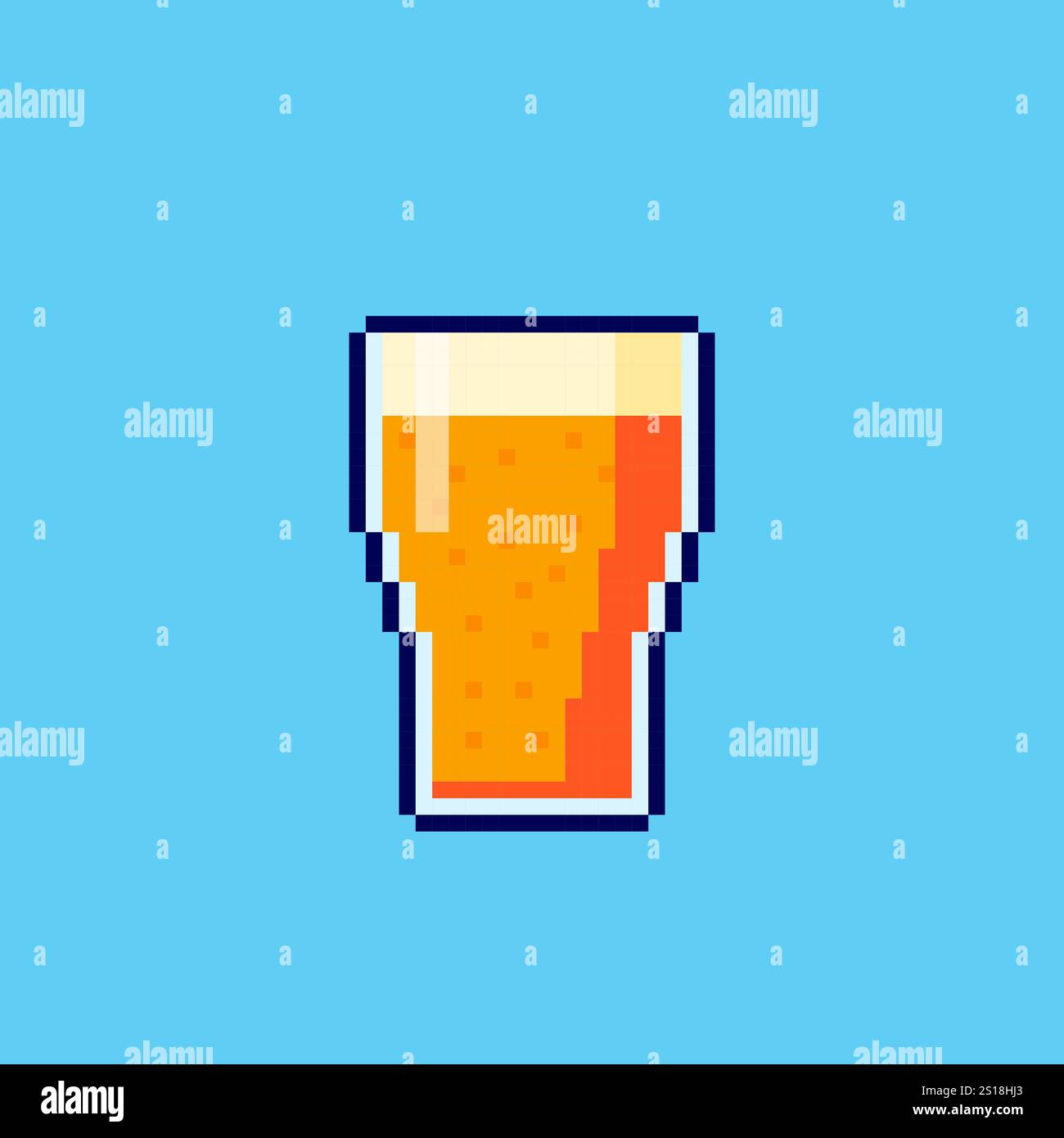 Pixel art Beer Mug with Foam game asset design Stock Vector Image & Art ...