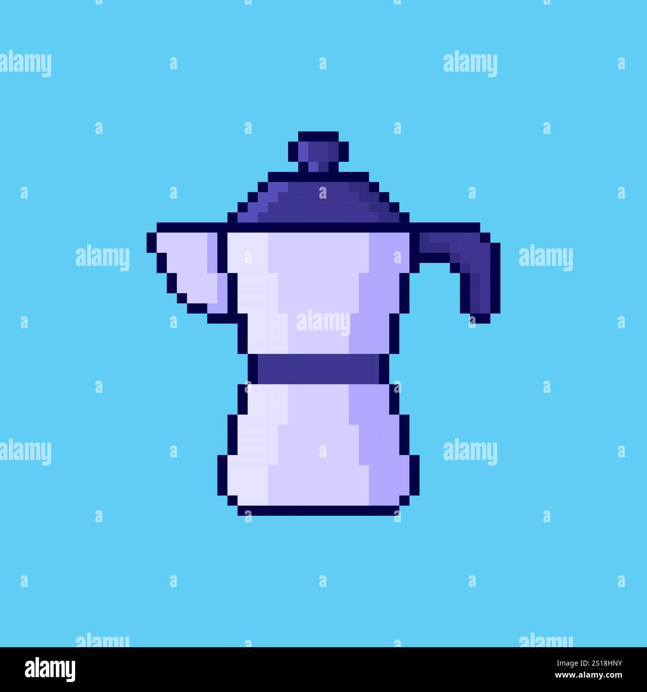 Pixel art Coffee Moka Pot game asset design Stock Vector Image & Art ...