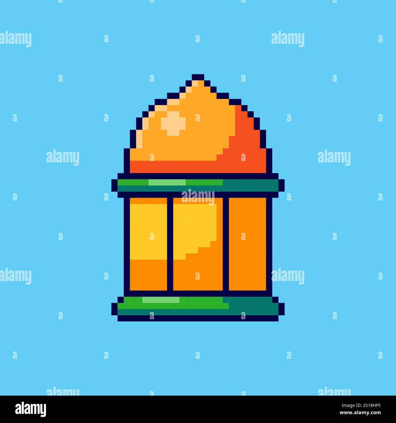 Pixel art Ramadan Lantern game asset design Stock Vector Image & Art ...