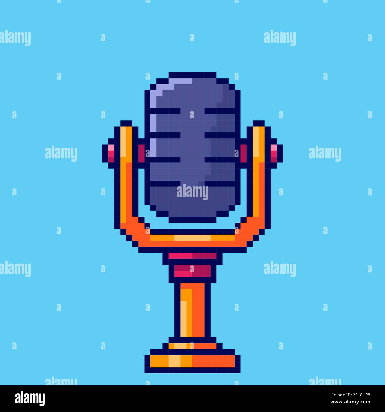 Stand microphone sound recording Stock Vector Images - Alamy
