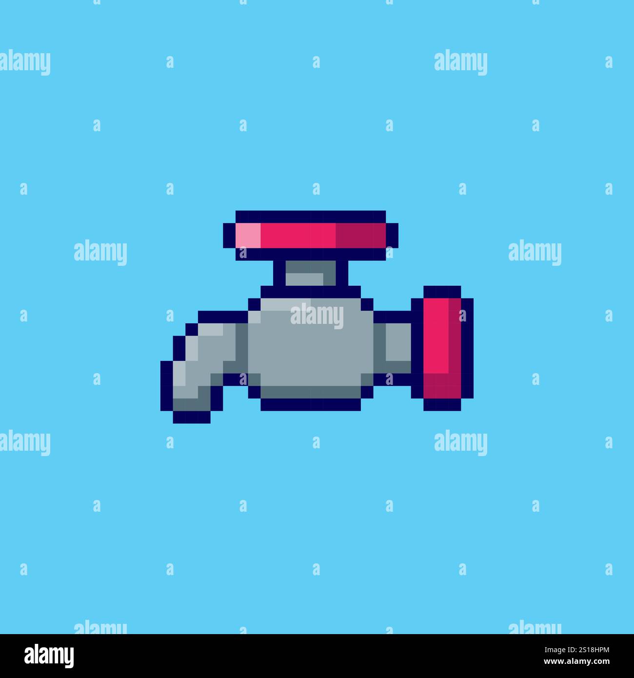 Pixel art Water Faucet game asset design Stock Vector Image & Art - Alamy