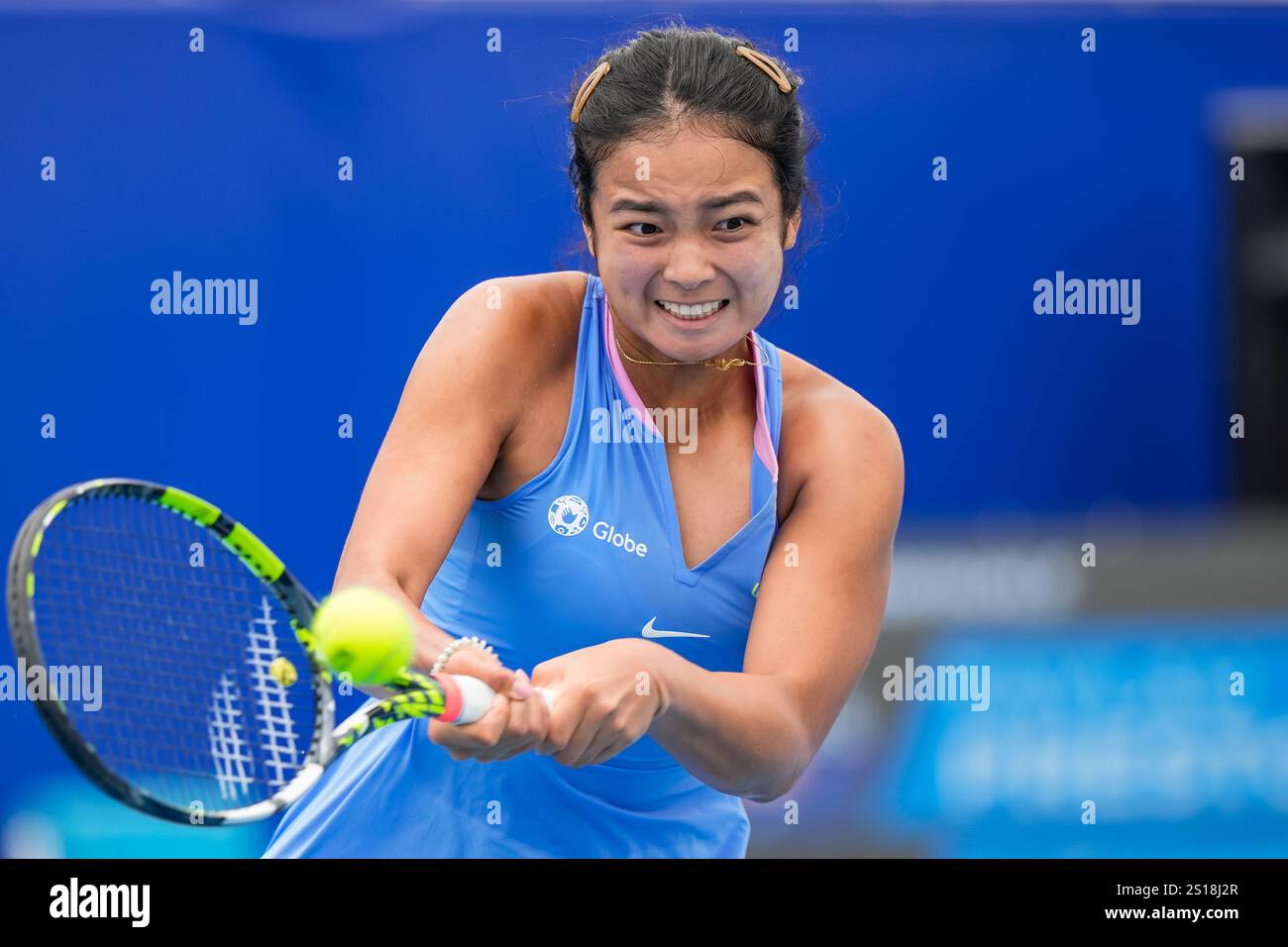 Canberra, Australia; 2nd Jan 2025: Alexandra Eala of the Philippines is ...