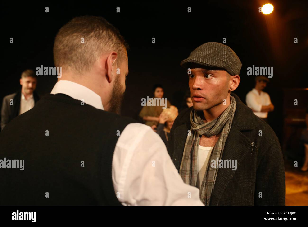 Raphael Montenegro, a student actor at the CAL theater school performs ...