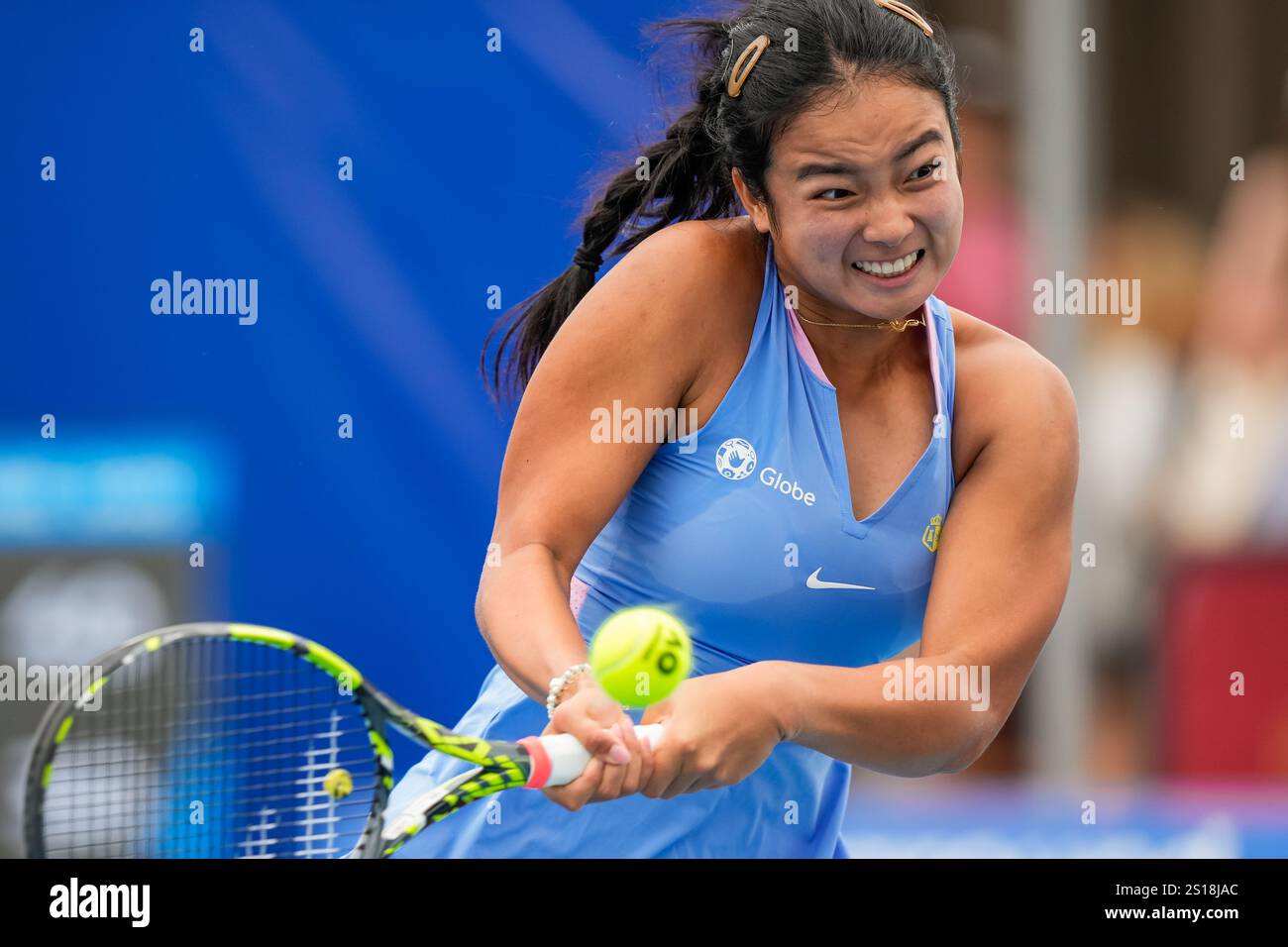Canberra, Australia; 2nd Jan 2025: Alexandra Eala of the Philippines is ...