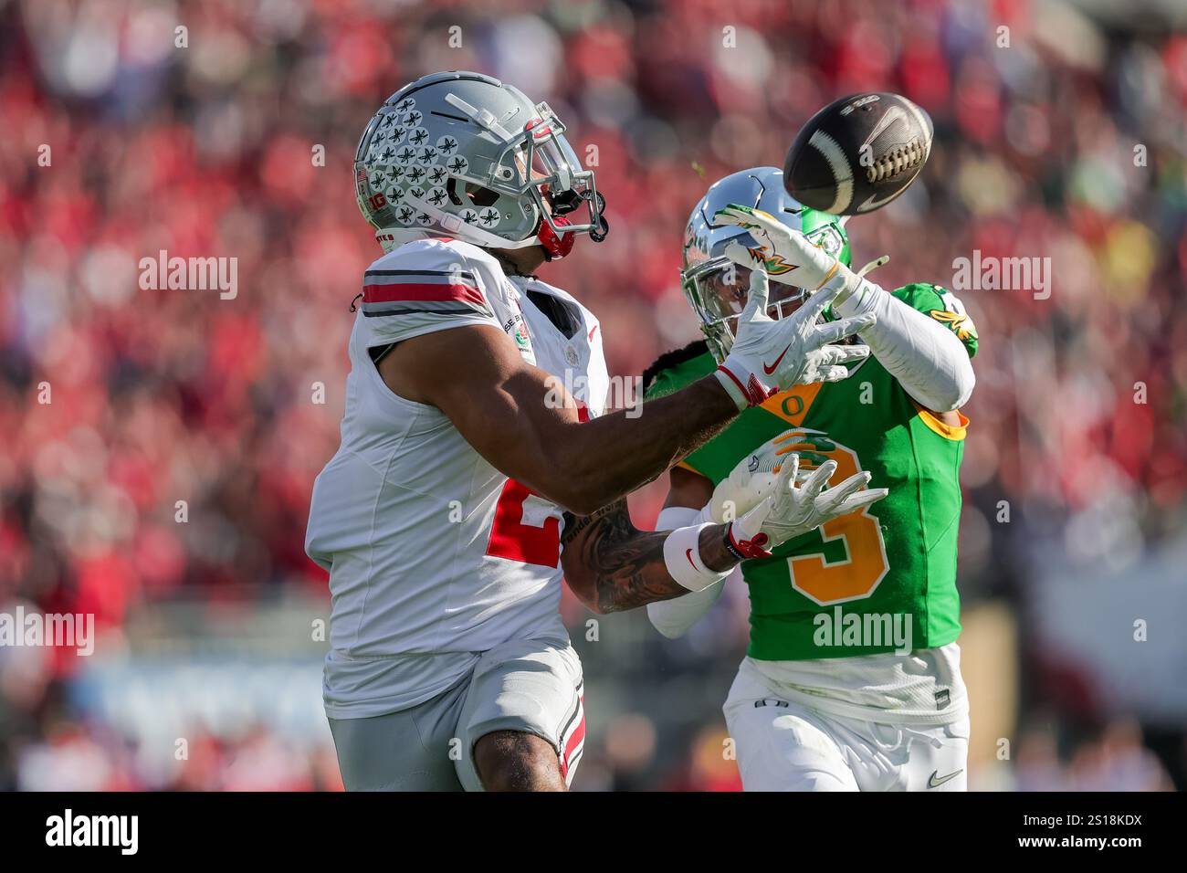 January 1, 2025, Pasadena, California, U.S: Ohio State Buckeyes wide ...