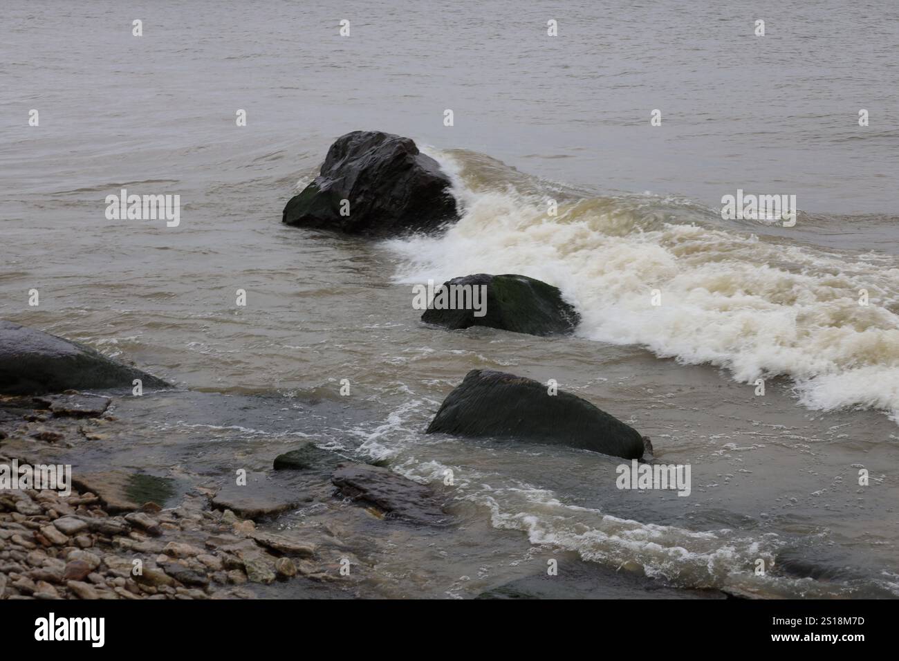 Lake shore waves breaking on hi-res stock photography and images - Alamy