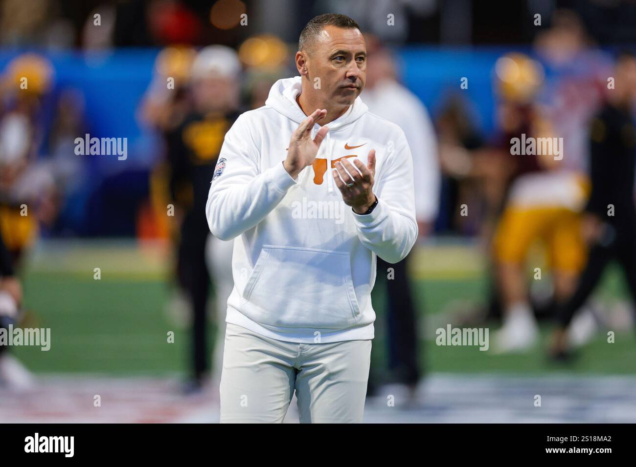 January 1, 2025: Texas head coach, Steve Sarkisian, prior to the Chick ...